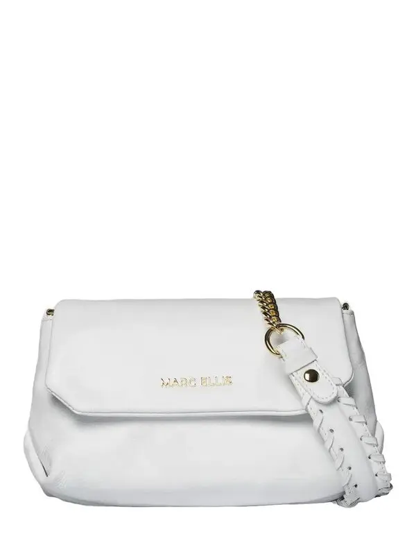 MARC ELLIS Elodie Shoulder Bag With Logo Lettering - White