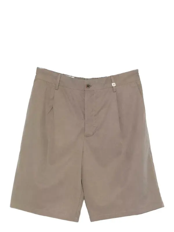 MYTHS Pleated Detail Shorts - Neutrals