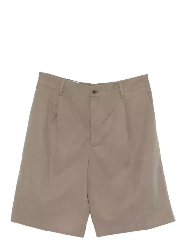 MYTHS Pleated Detail Shorts - Neutrals