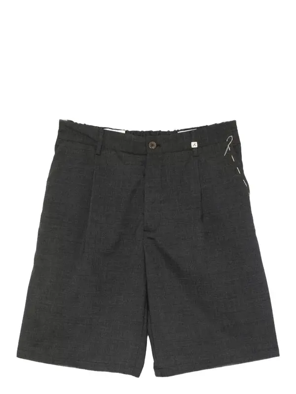 MYTHS Pleated Belt-loop Shorts - Grey