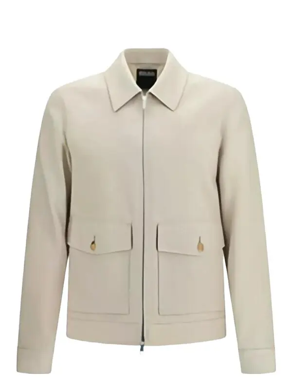 Zegna Flap-pocket Zip-up Jacket - Neutrals