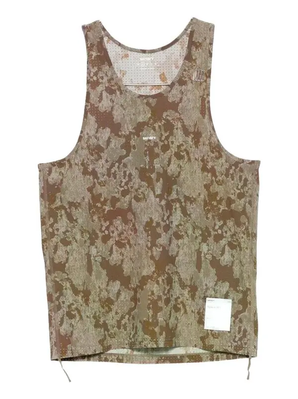 Satisfy Camouflage-print Vest - Brown
