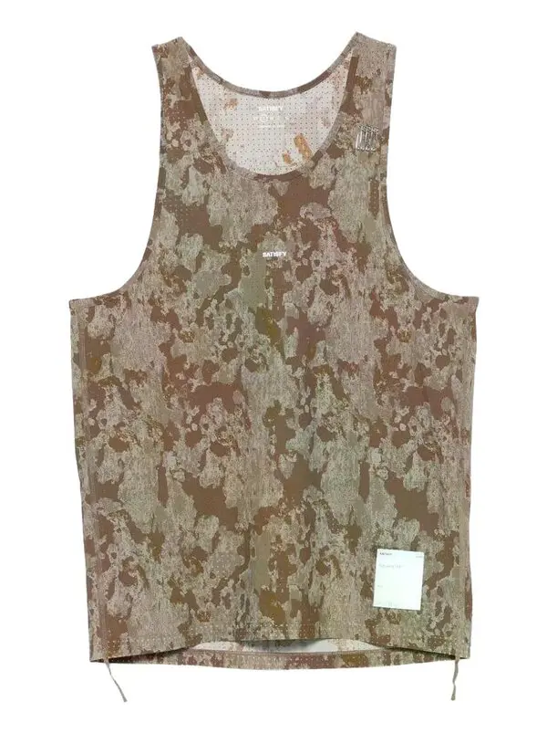 Satisfy Camouflage-print Vest - Brown