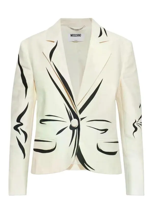 Moschino Printed Jacket - Neutrals