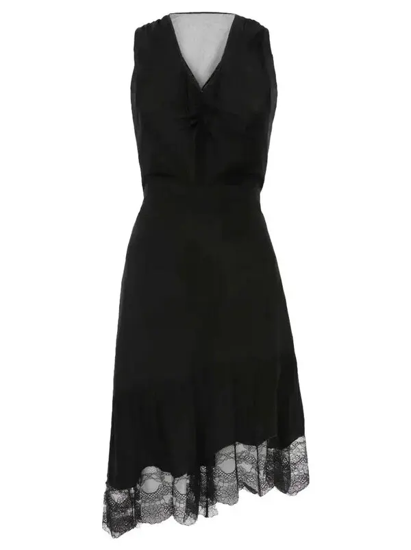 Victoria Beckham Lace-trim Mini Dress - Black