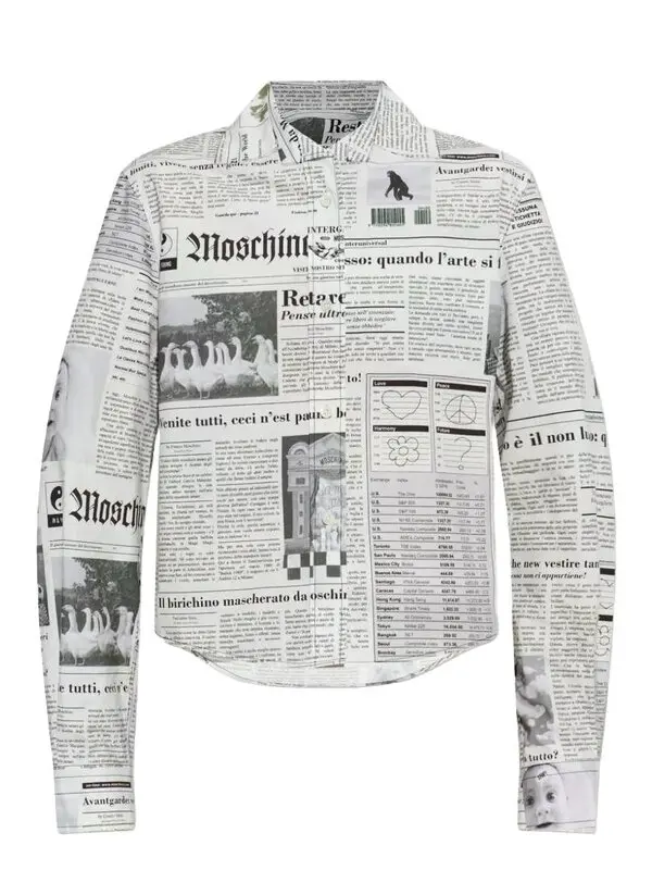 Moschino Newspaper-print Shirt - White