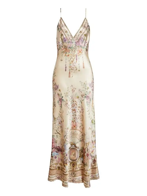 Camilla Silk Slip Dress - Adorned In Aranjuez