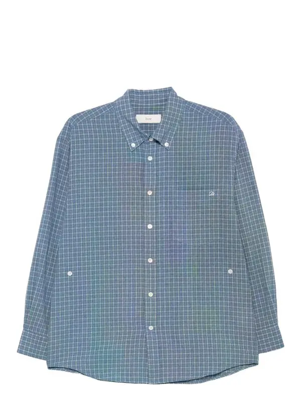 DUNST Check-pattern Shirt - Blue