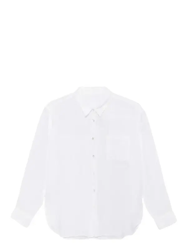 120% Lino Patch-pocket Button-up Shirt - White