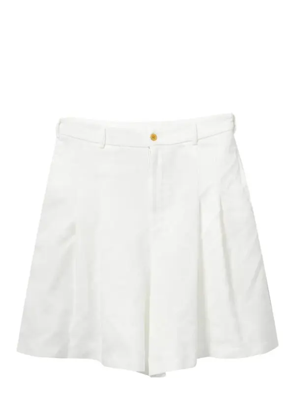 Comme Des Garçons Pleated Shorts - White