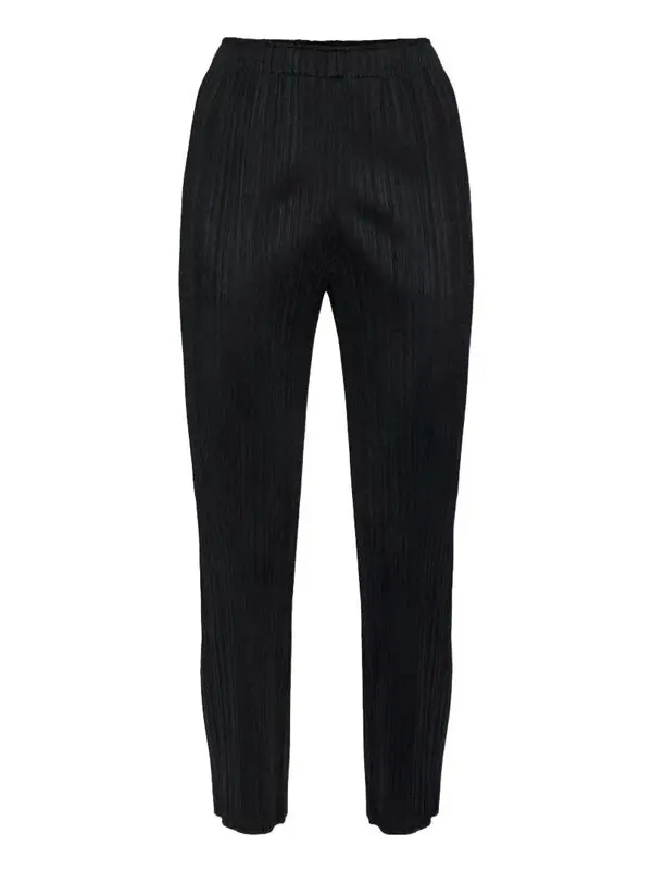 Issey Miyake Plissé-effect Trousers - Black