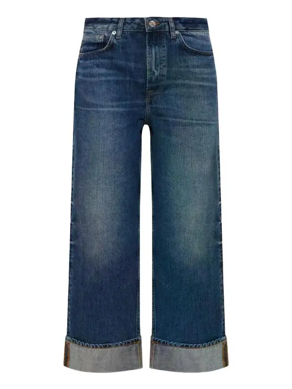 SAMSOE SAMSOE Faded Turn-up Jeans - Blue