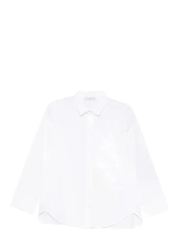 WHYCI Floral-embroidered Shirt - White