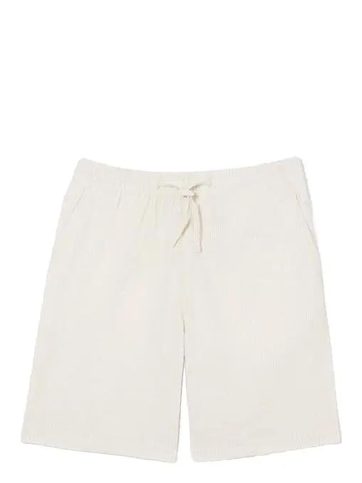 Lacoste Pinstripe Cotton-blend Seersucker Bermuda Shorts - Flour/naturel Clair