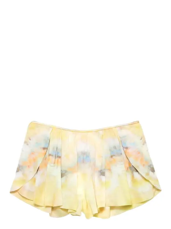 Zimmermann Tie-dye Flared Shorts - Yellow