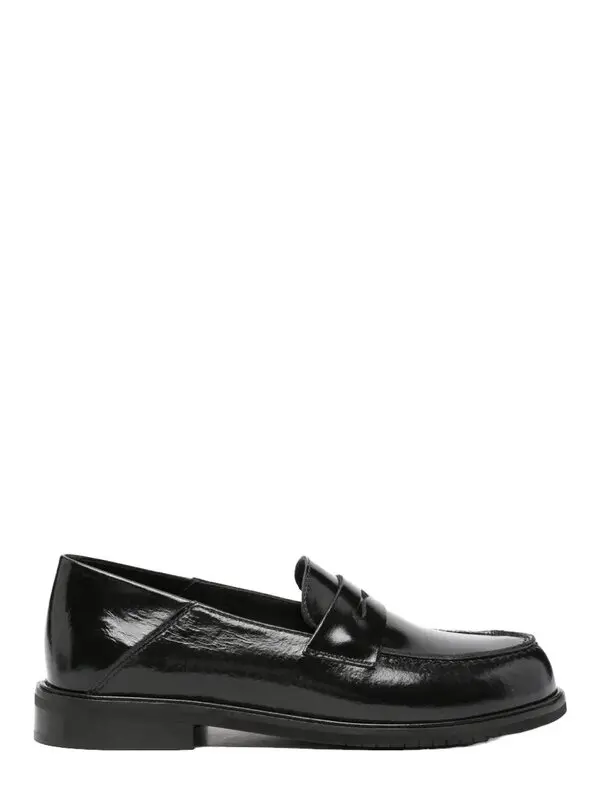 POEVE Penny-strap Loafers - Black