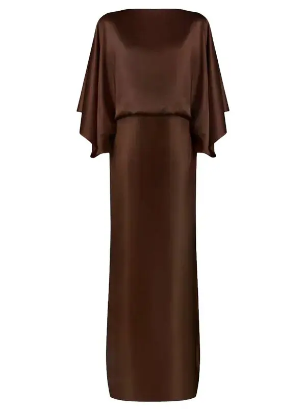 NINEMINUTES The Macha Cowl-back Dress - Brown