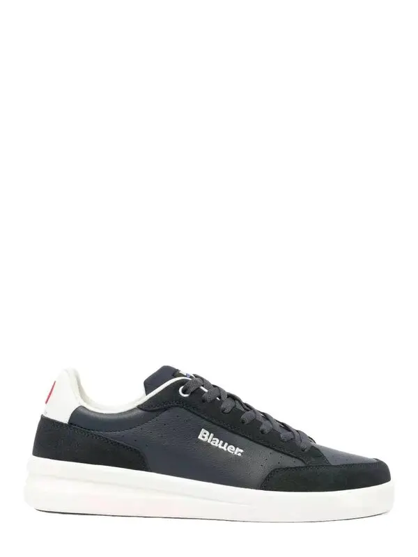 BLAUER. Leather Sneakers - Blue