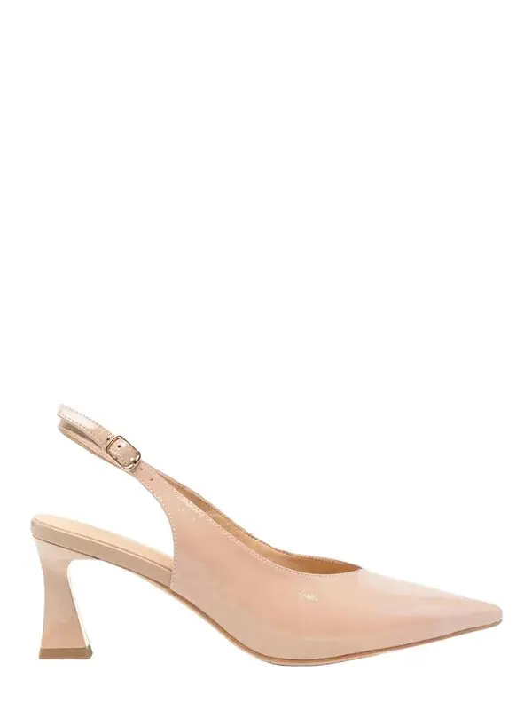 SERGIO MORETTI FIRENZE Patent-leather Slingback Pumps - Neutrals
