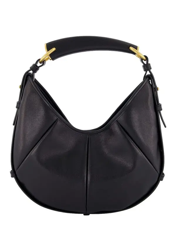 Saint Laurent Mombasa Small Leather Hobo Bag - Black