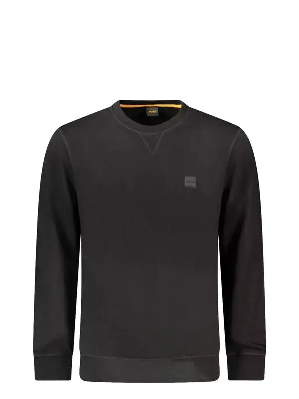 BOSS Long Sleeve Cotton Sweater - Black