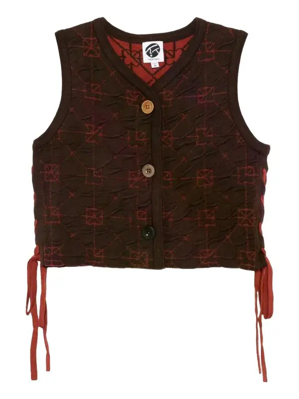 YANYAN June Cropped Waistcoat - Brown