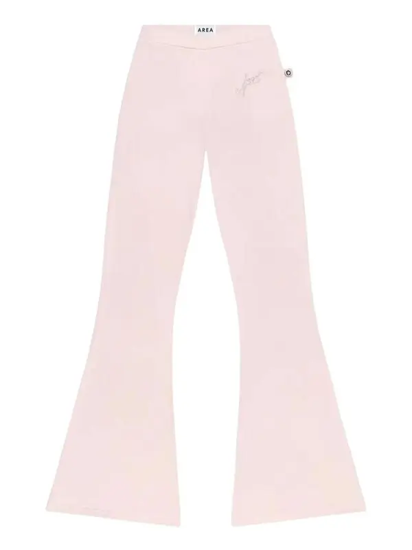 AREA Crystal-embellished Track Pants - Pink