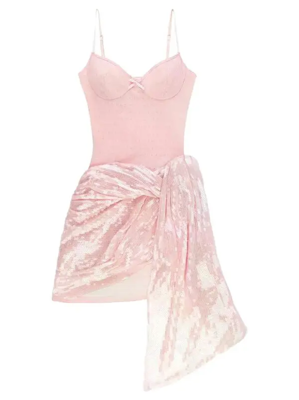 AREA Ballerina Sequin-embellished Dress - Pink