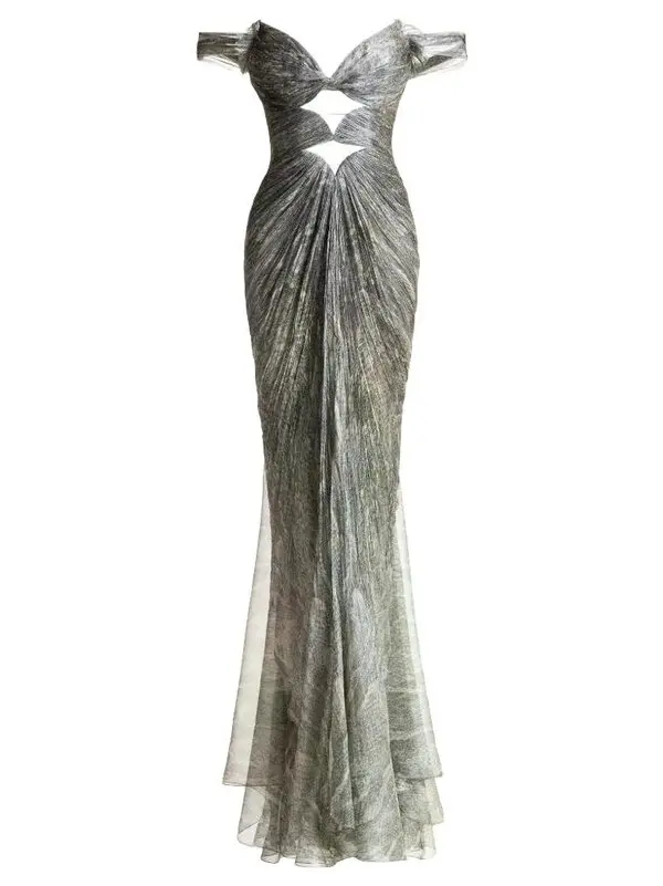 MARIA LUCIA HOHAN Catarina Cut-out Gown - Grey