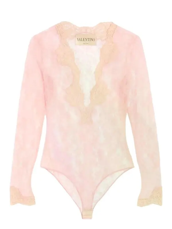 Valentino Garavani Stretch Lace Bodysuit - Pink