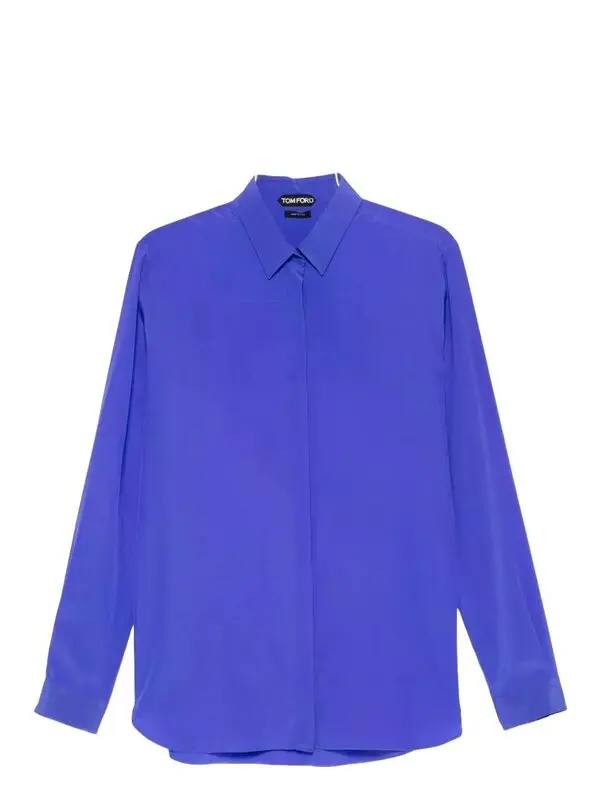 TOM FORD Buttoned Long-sleeve Shirt - Blue