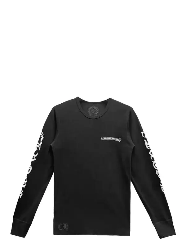 Chrome Hearts Scroll Waffle Thermal Long-sleeve T-shirt - Black