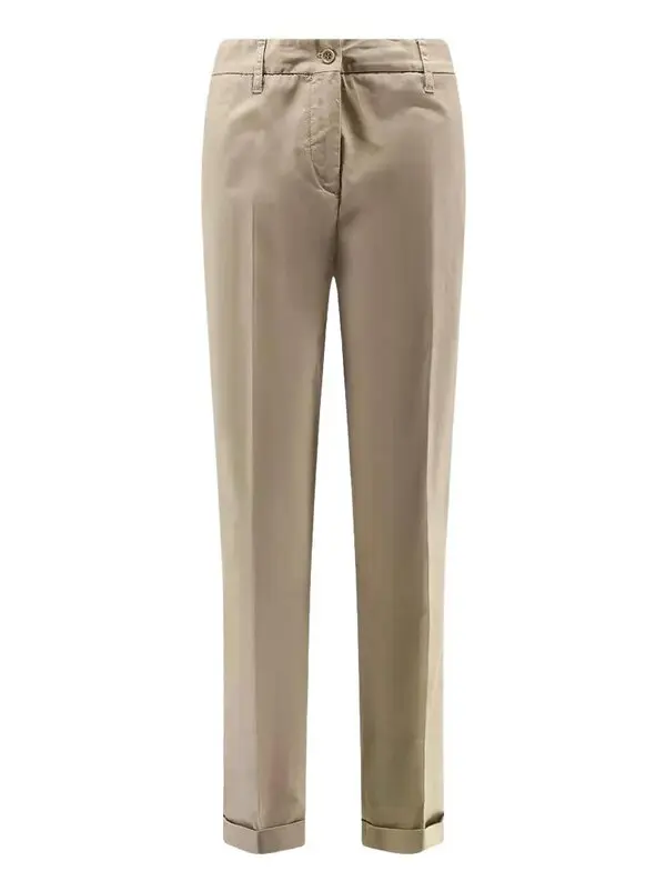 Aspesi Pressed-crease Turn-up Trousers - Neutrals
