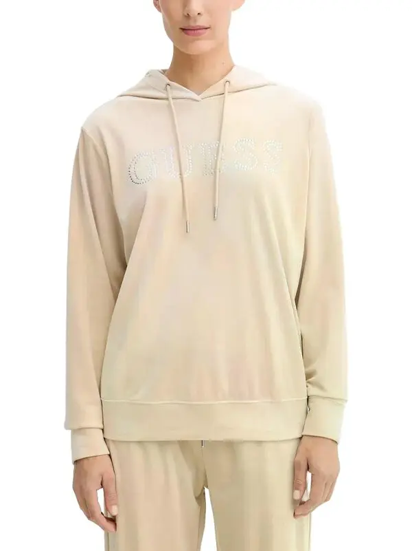 Guess Logo-embellished Hoodie - Neutrals