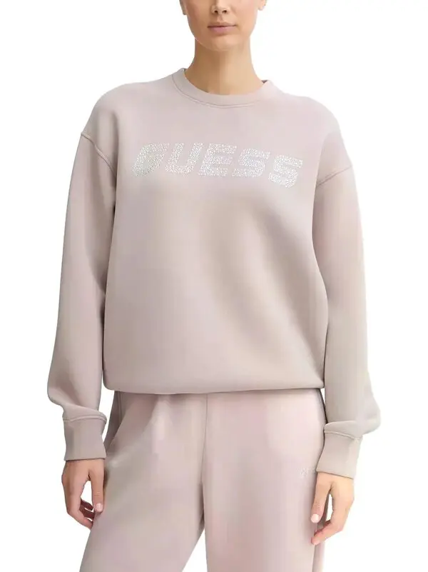 Guess Logo-embellished Sweatshirt - Pink
