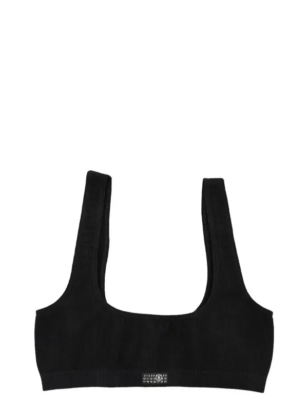 MAISON MARGIELA Numbers-motif Bralette - Black