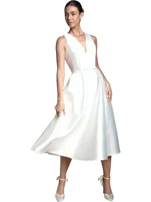 Coast Midi Wedding Dress With Pockets - Ivory