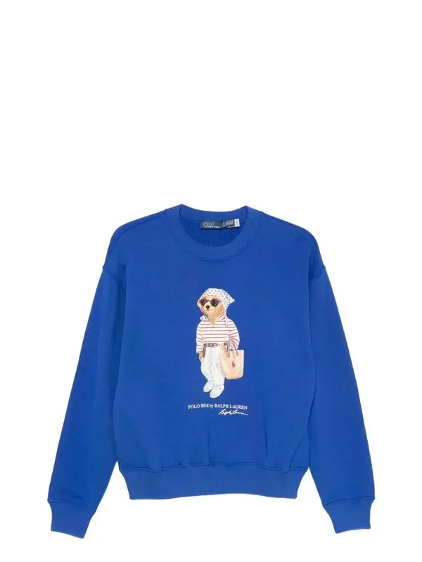Polo Ralph Lauren Crewneck Sweatshirt With Polo Bear Graphic - Blue