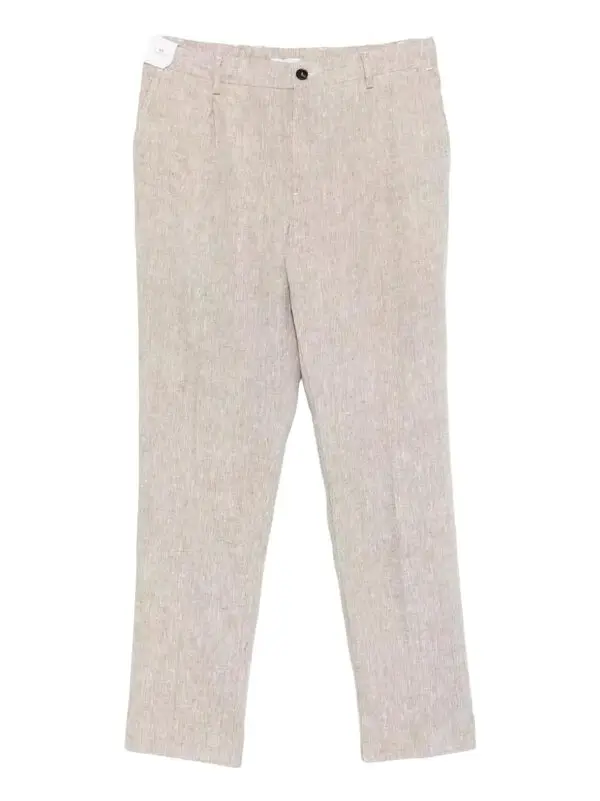 ENTRE AMIS Pleated Detail Trousers - Neutrals