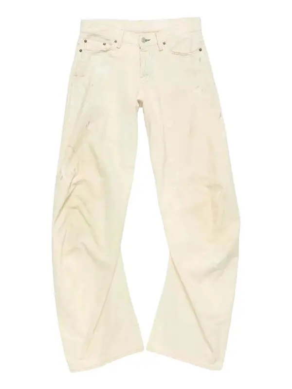 Acne Studios Paint-splatter Distressed Jeans - Neutrals
