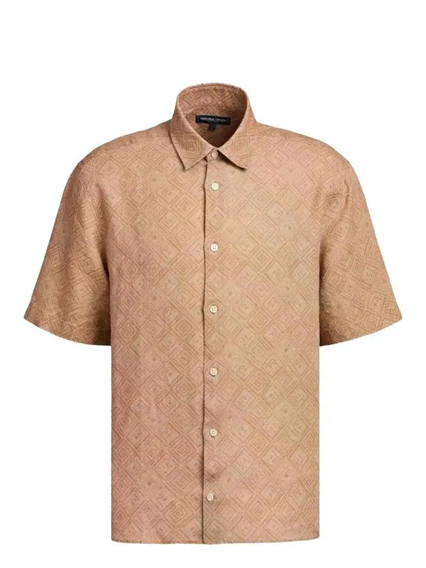 Frescobol Carioca Castro Angra Madeira-print Shirt - Neutrals