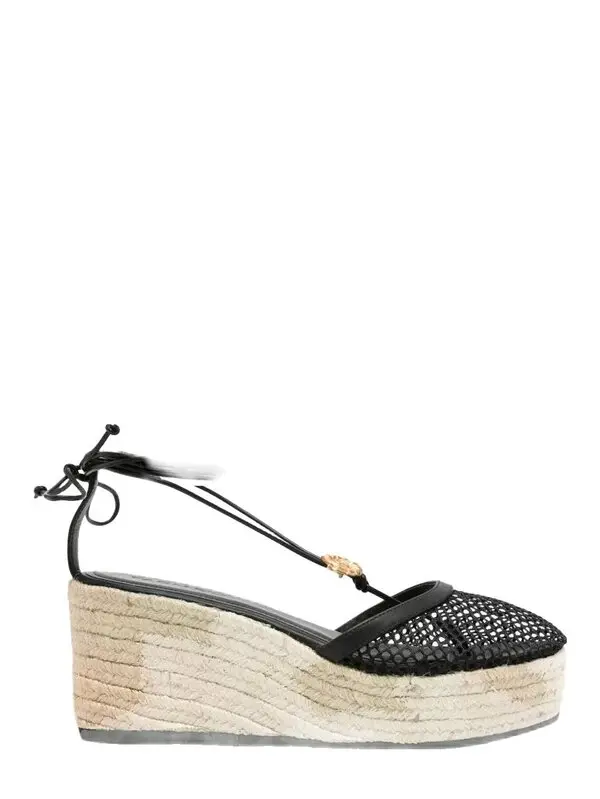 Farm Rio Sea Lace-up Espadrilles - Black