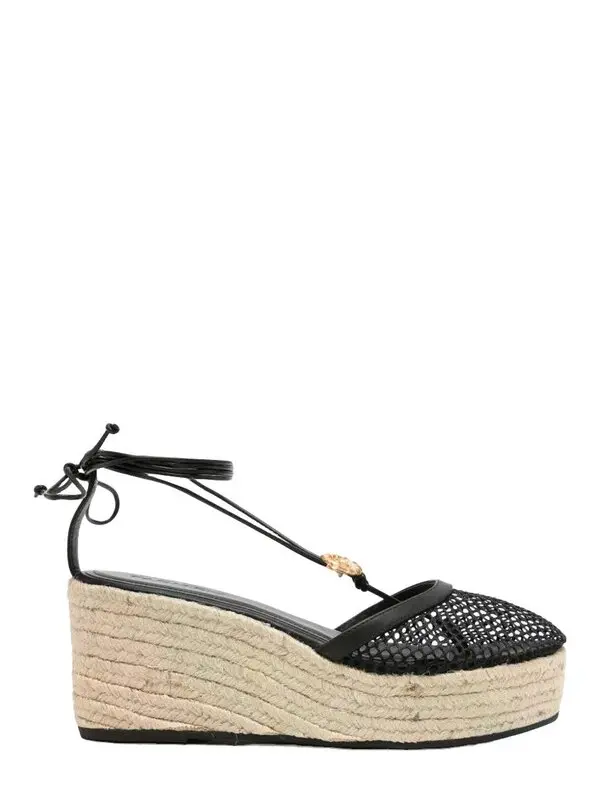 Farm Rio Sea Lace-up Espadrilles - Black