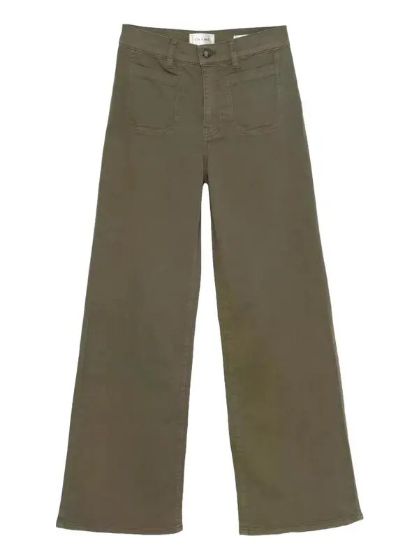 FRAME Modernist Wide Leg Jeans - Green