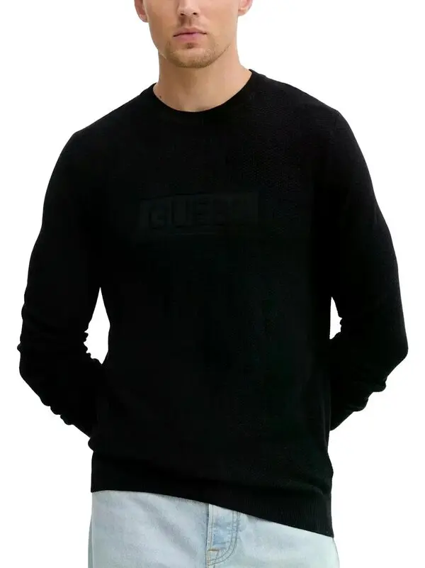 Guess Harrison Logo-lettering Sweater - Black