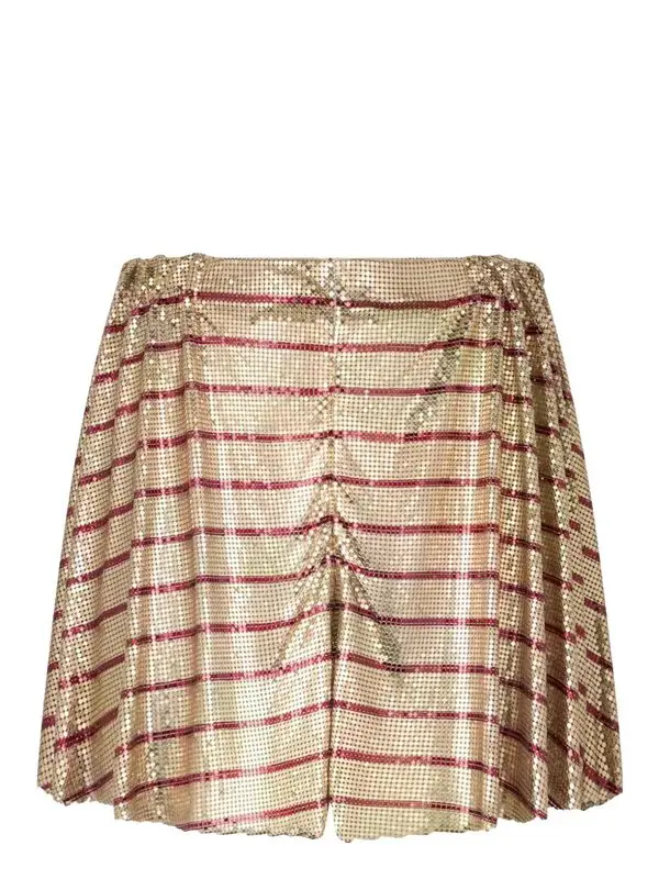 Rabanne Striped Shorts - Gold