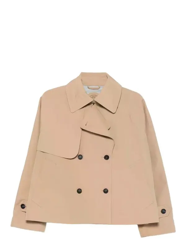 SAVE THE DUCK Curt Tabardo Double-breasted Coat - Neutrals
