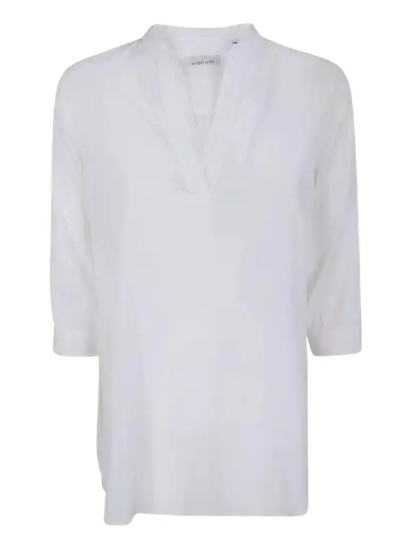 ARCHIVIO '67 Cotton V-neck Shirt - White