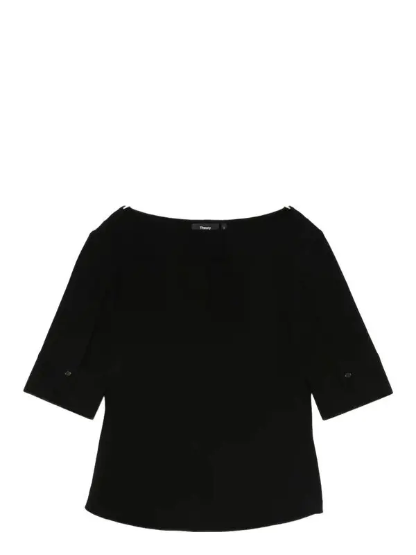 Theory Short-sleeve Blouse - Black