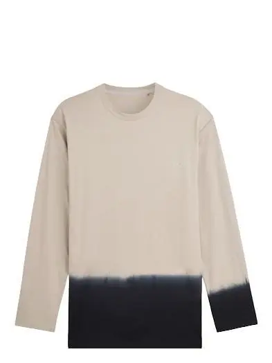 Adidas Y3 Dipped Long Sleeve T-shirt - Light Brown/black